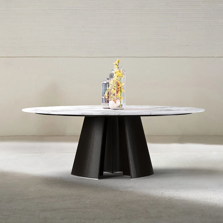Contemporary table - STORY - Spalli - walnut / ash / glass