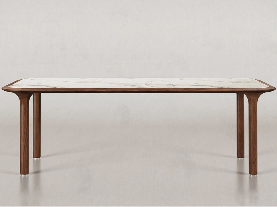 Contemporary table - PILLAR - Spalli - walnut / ash / oiled wood