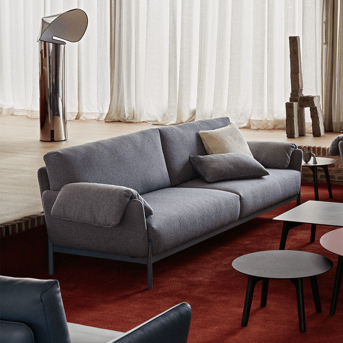 Contemporary sofa - Enna - Leolux Global bv - fabric / leather / with ...