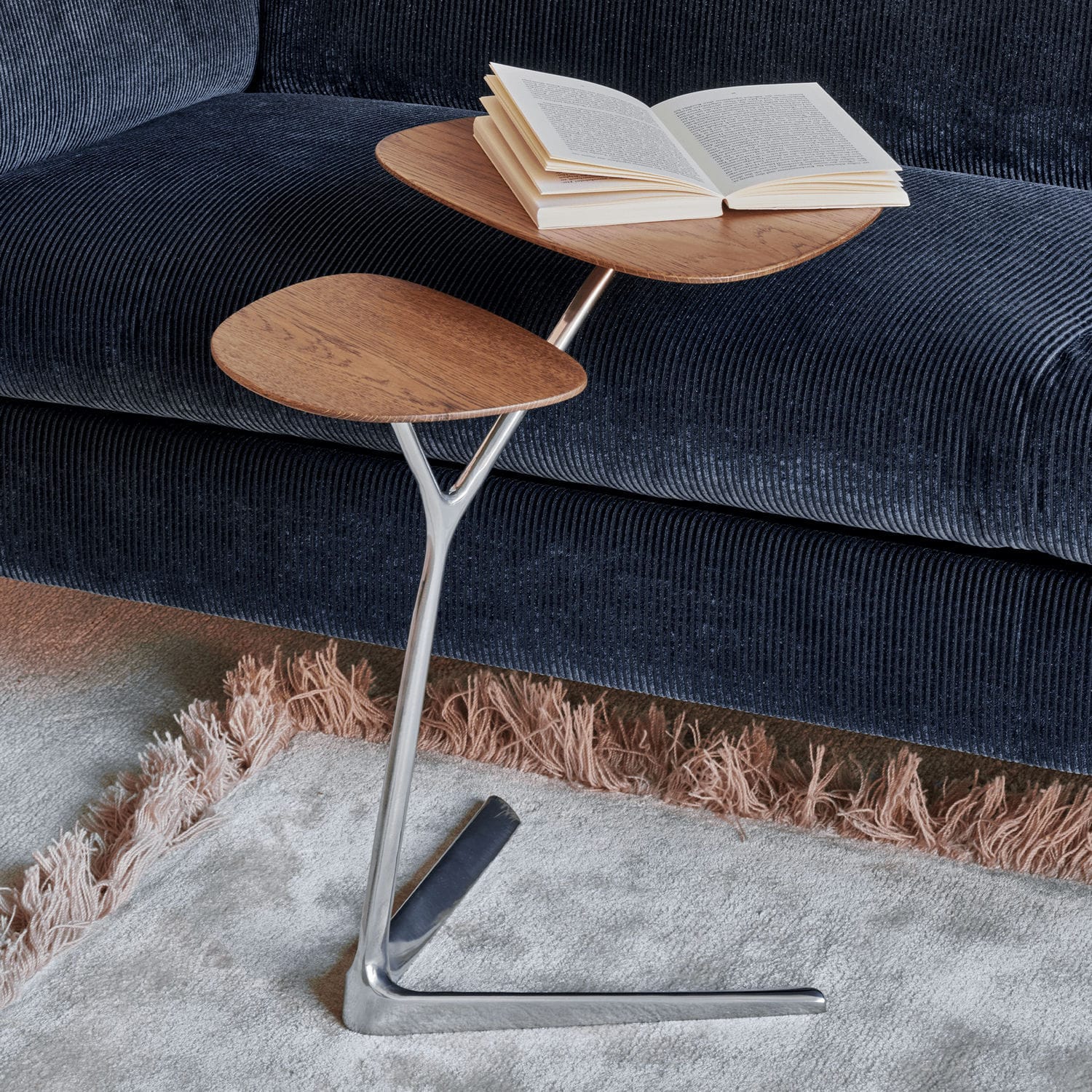 Contemporary side table - Portello - Leolux Global bv - oak / walnut ...