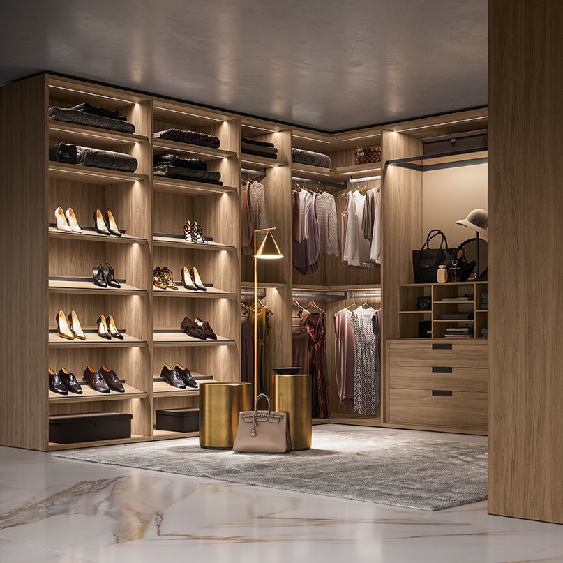 Corner walk-in wardrobe - CABINET - Kico srl - modular / contemporary ...