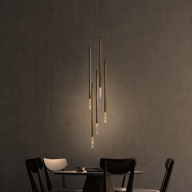 Pendant lamp - STILLO - Opoggio Srl - brass / crystal / contemporary