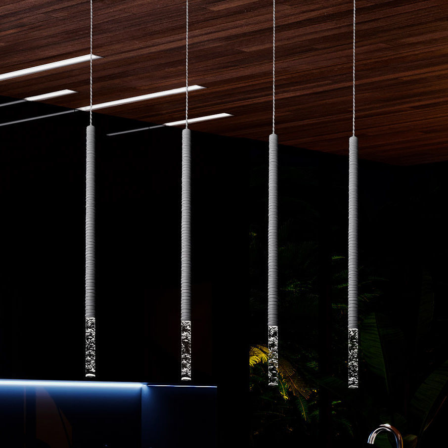 Pendant lamp - STILLO RINGS - Opoggio Srl - brass / crystal / contemporary