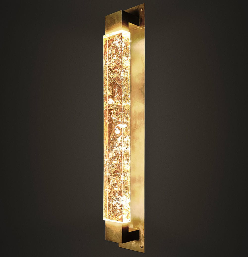Contemporary wall light - MÂNER - Opoggio Srl - indoor / crystal / brass