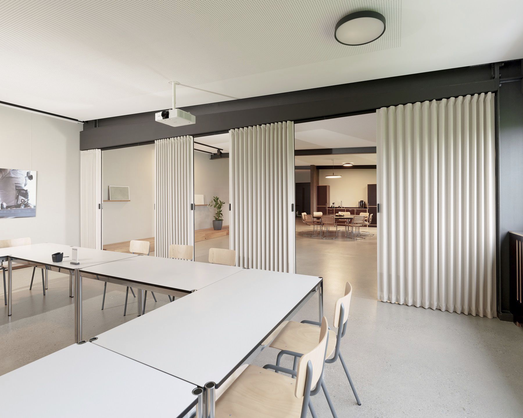 Leather partition - Multiple opening - Dooor srl - folding / sliding ...