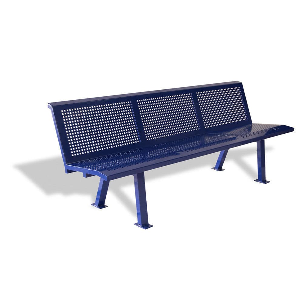Contemporary bench - PLANETA - mobipark - steel / perforated sheet ...