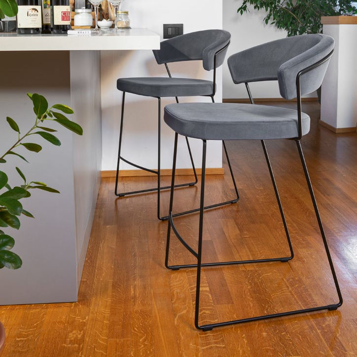 Contemporary bar chair - NEW YORK - Connubia - indoor / fabric ...