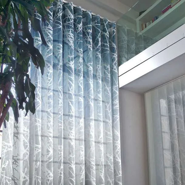 Patterned sheer curtain fabric - NYASA - Ciesse Tendaggi srl - cotton ...