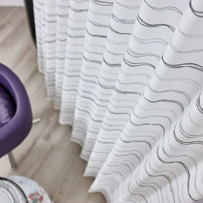 Patterned sheer curtain fabric - EXCITE - Ciesse Tendaggi srl - cotton ...