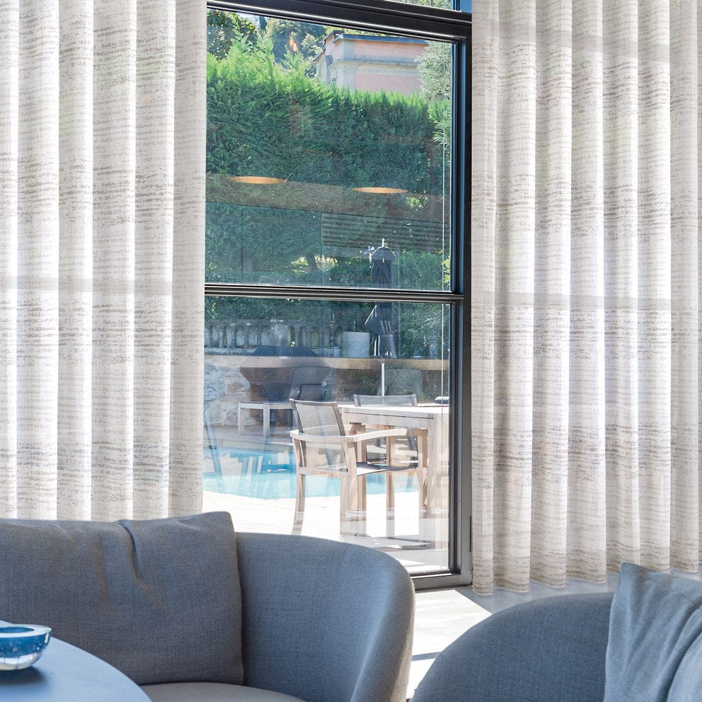 Curtain fabric - REVIVAL - Ciesse Tendaggi srl - plain / polyester / linen