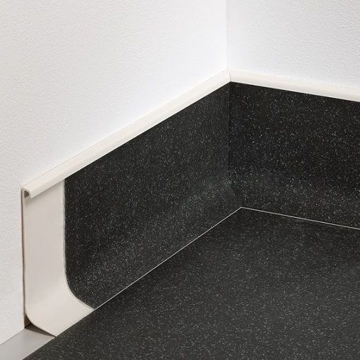 White skirting - HKSL 3 - BOLTA - wooden / PVC / rectangular