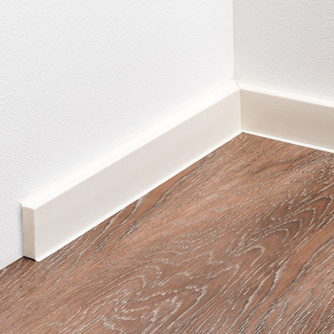 White skirting - Q 12-40B - BOLTA - wooden / PVC / rectangular