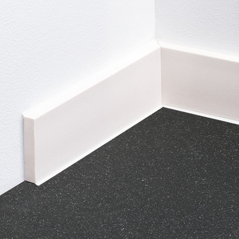 White skirting - Q 16-80G - BOLTA - wooden / PVC / rectangular