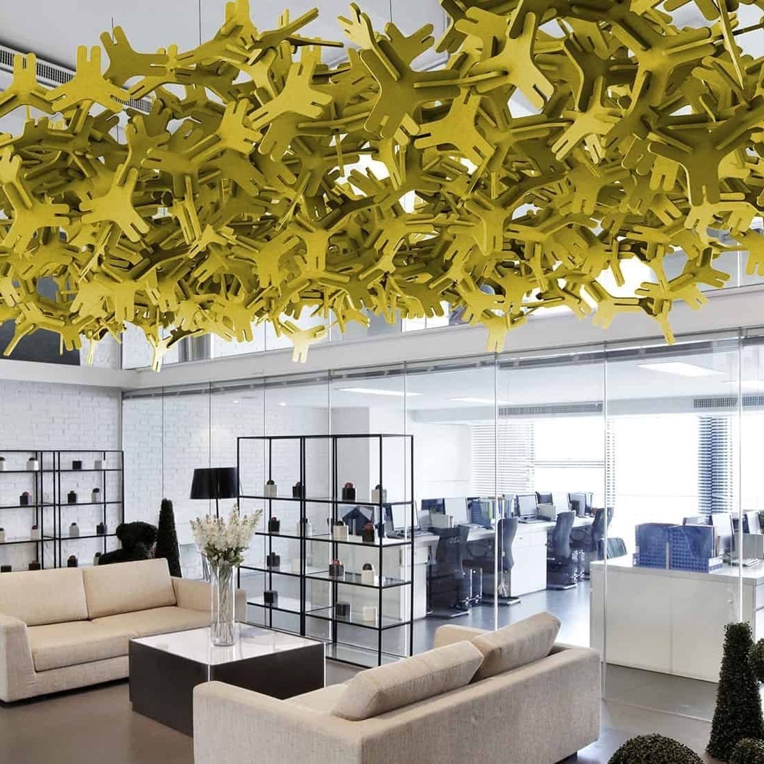 PET suspended ceiling - DNA - 14six8 - polyester / floating / for office