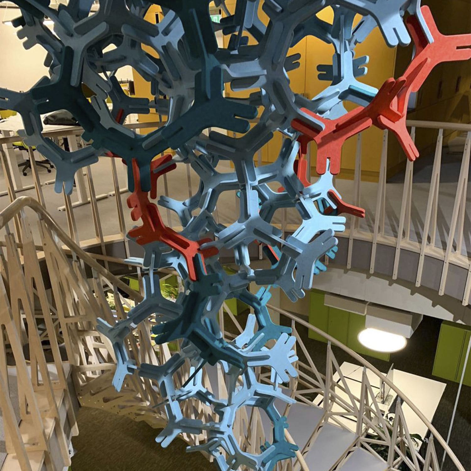 Polyester suspended ceiling - DNA - 14six8 - PET / floating / for office