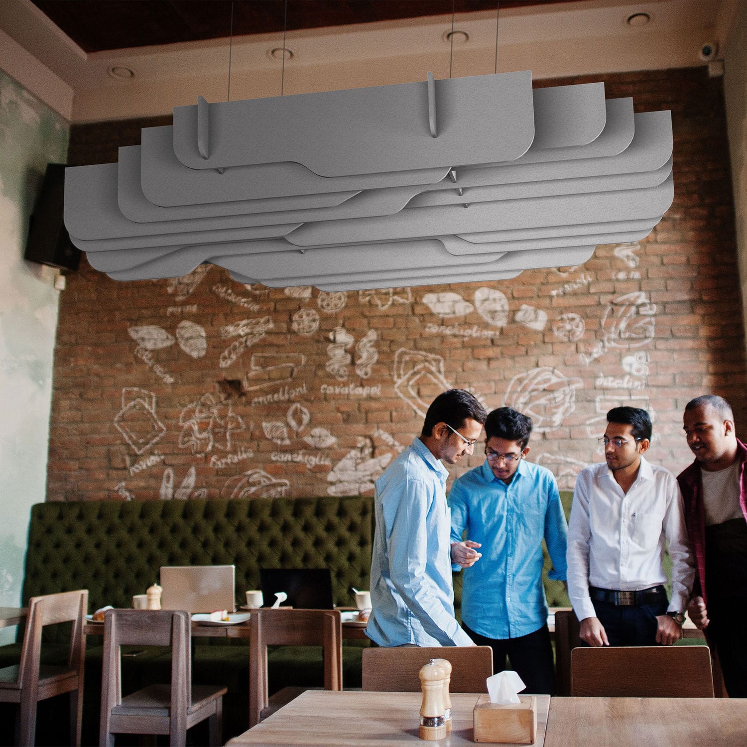 PET suspended ceiling - BLOOM - 14six8 - polystyrene / floating / for ...