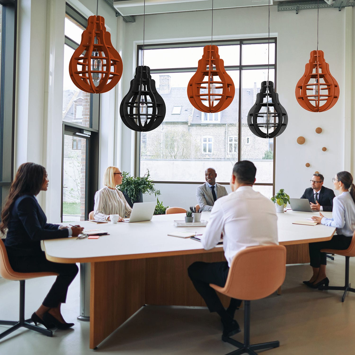 Hanging light fixture - BRIGHT IDEA - 14six8 - LED / commercial / home