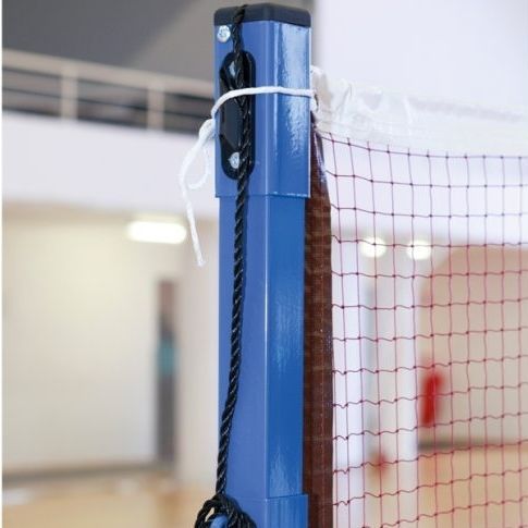Socketed badminton post - Metalu Plast - steel / blue / plastic-coated
