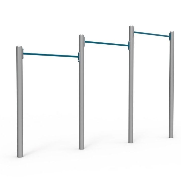 Triple pull-up bar - Metalu Plast - metal / outdoor / for playground