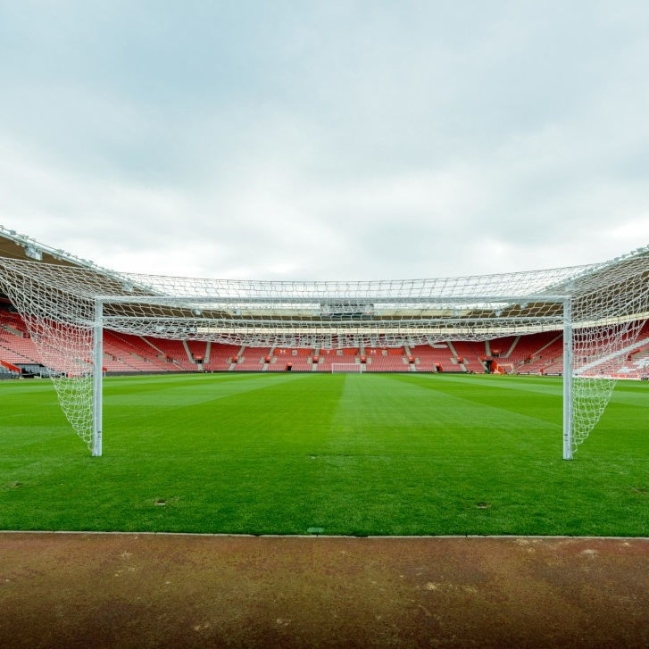 Metal football goal - FBL-948 - Harrod Sport - socketed / white / painted