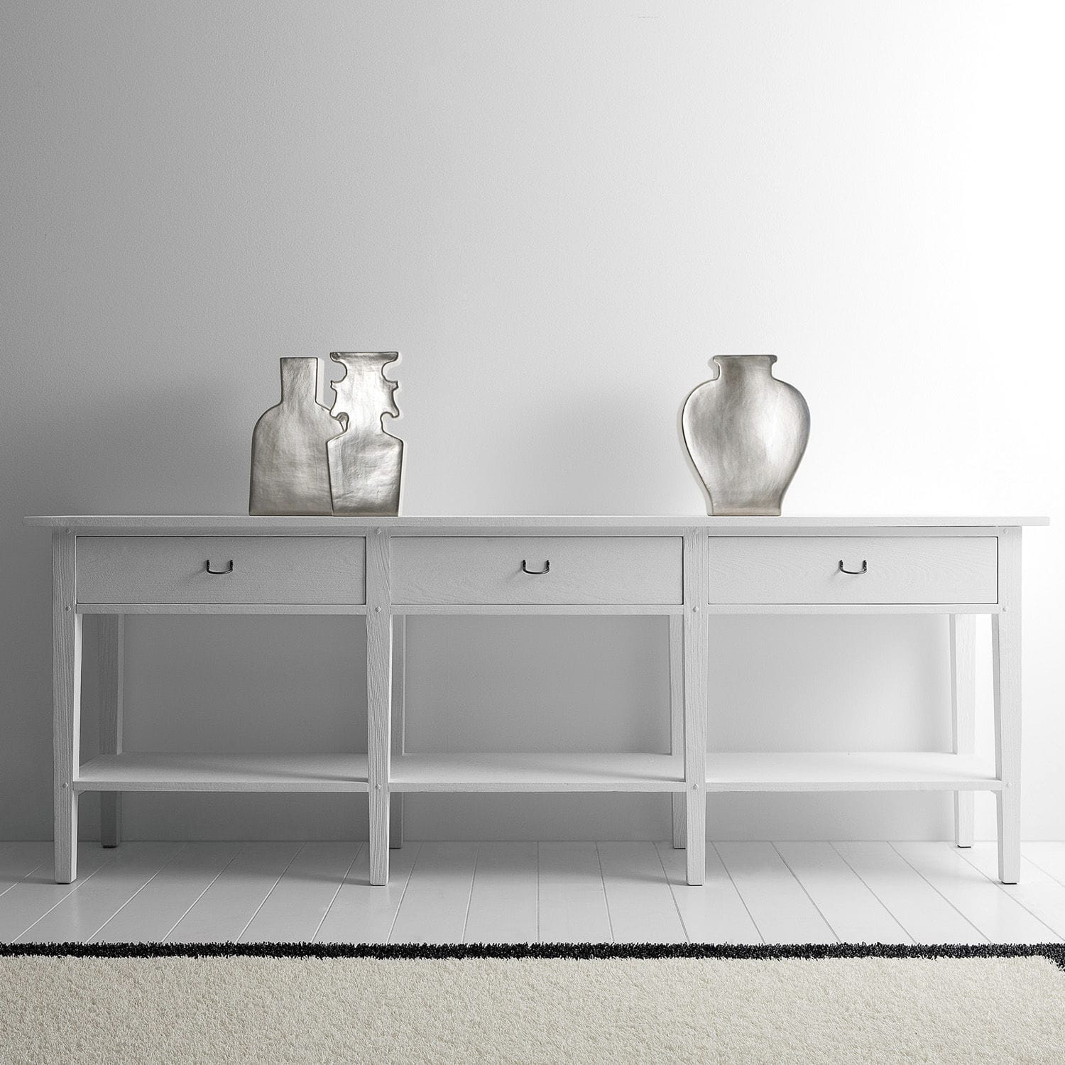Contemporary sideboard table - L565 - LANDO - solid wood / wooden base ...