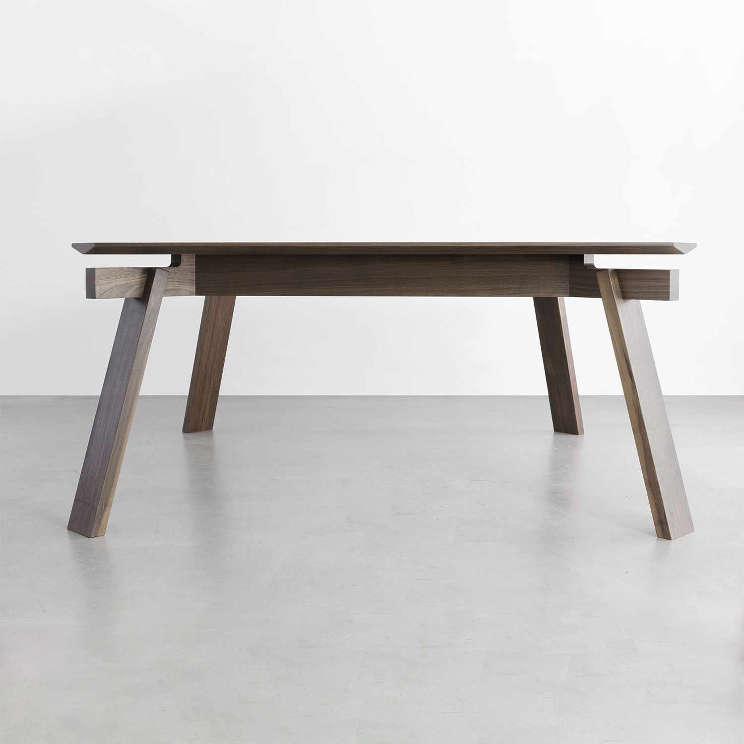 Contemporary table - VERSO QUADRO - LANDO - solid wood / wooden base ...