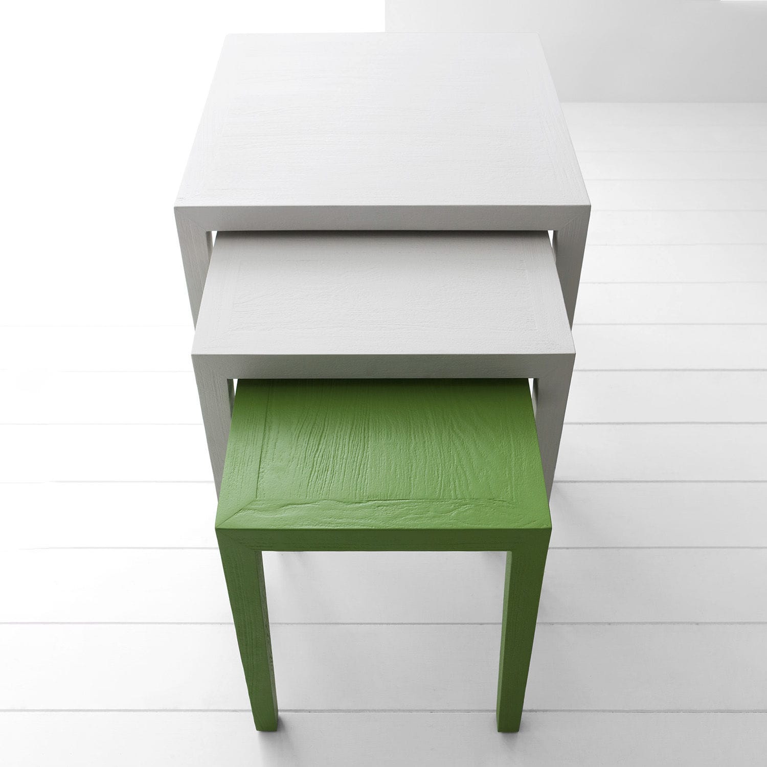 Contemporary nesting tables - SYDNEY - LANDO - solid wood / wooden base ...