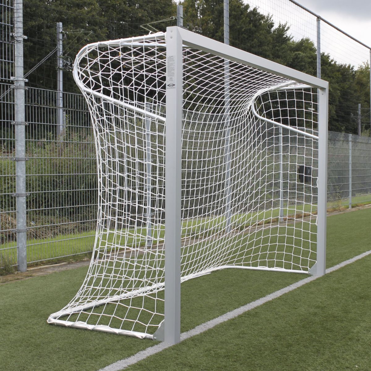 Aluminum football goal - 1615251 - Schelde Sports - socketed / white ...