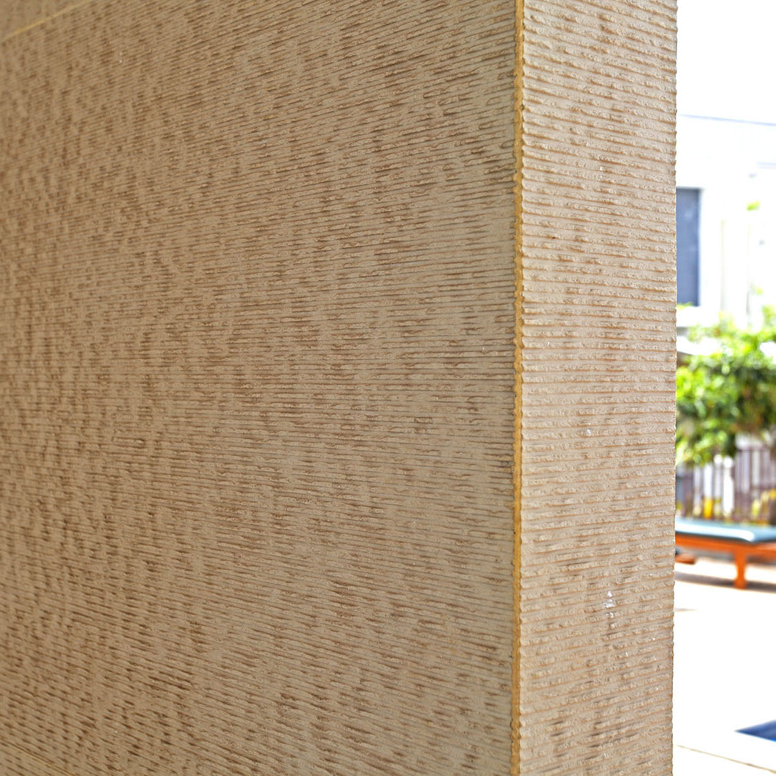 Panel façade cladding - CUT - PHOMI - modified clay / horizontal / textured