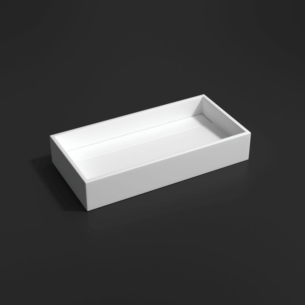 Countertop washbasin - 700250 - NEILUR - Solid Surface / matte finish / rectangular