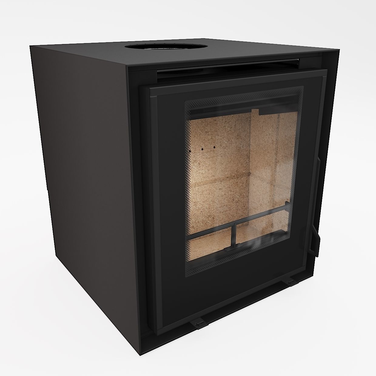 Wood-burning fireplace - Flat 48-55 - REGALFIRE S.A - self-supporting ...
