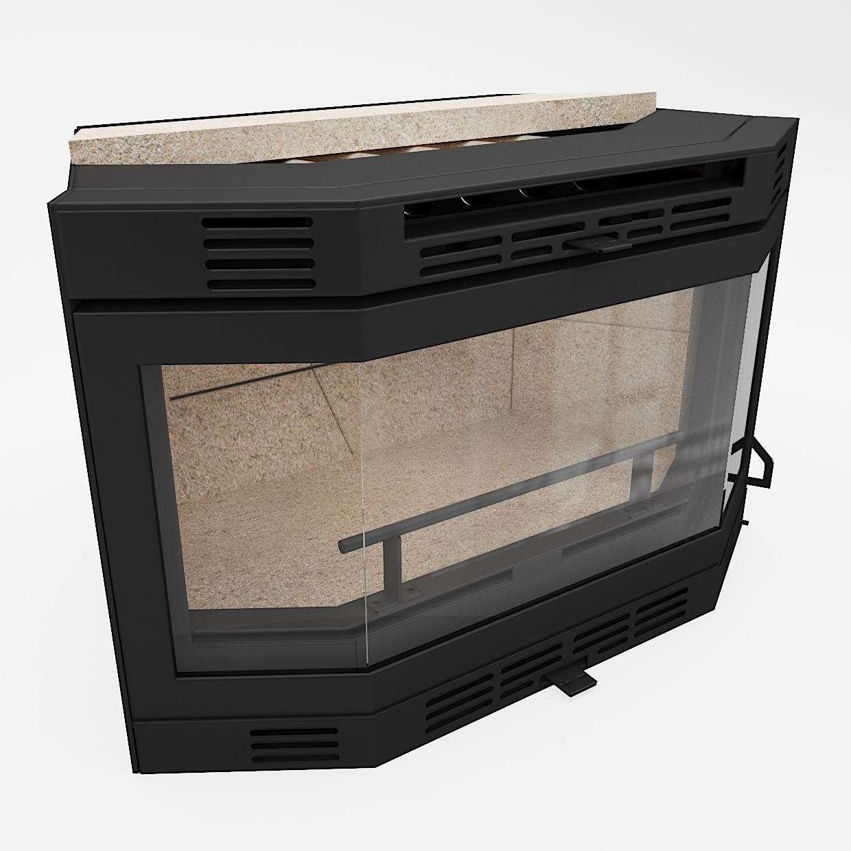 Wood-burning fireplace insert - 70-55 Prisma - REGALFIRE S.A - steel ...