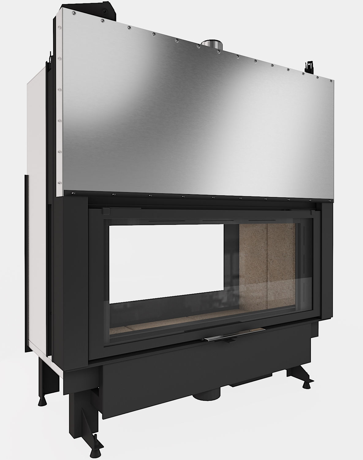 Wood-burning fireplace - Minimal 125 - REGALFIRE S.A - built-in / wall ...