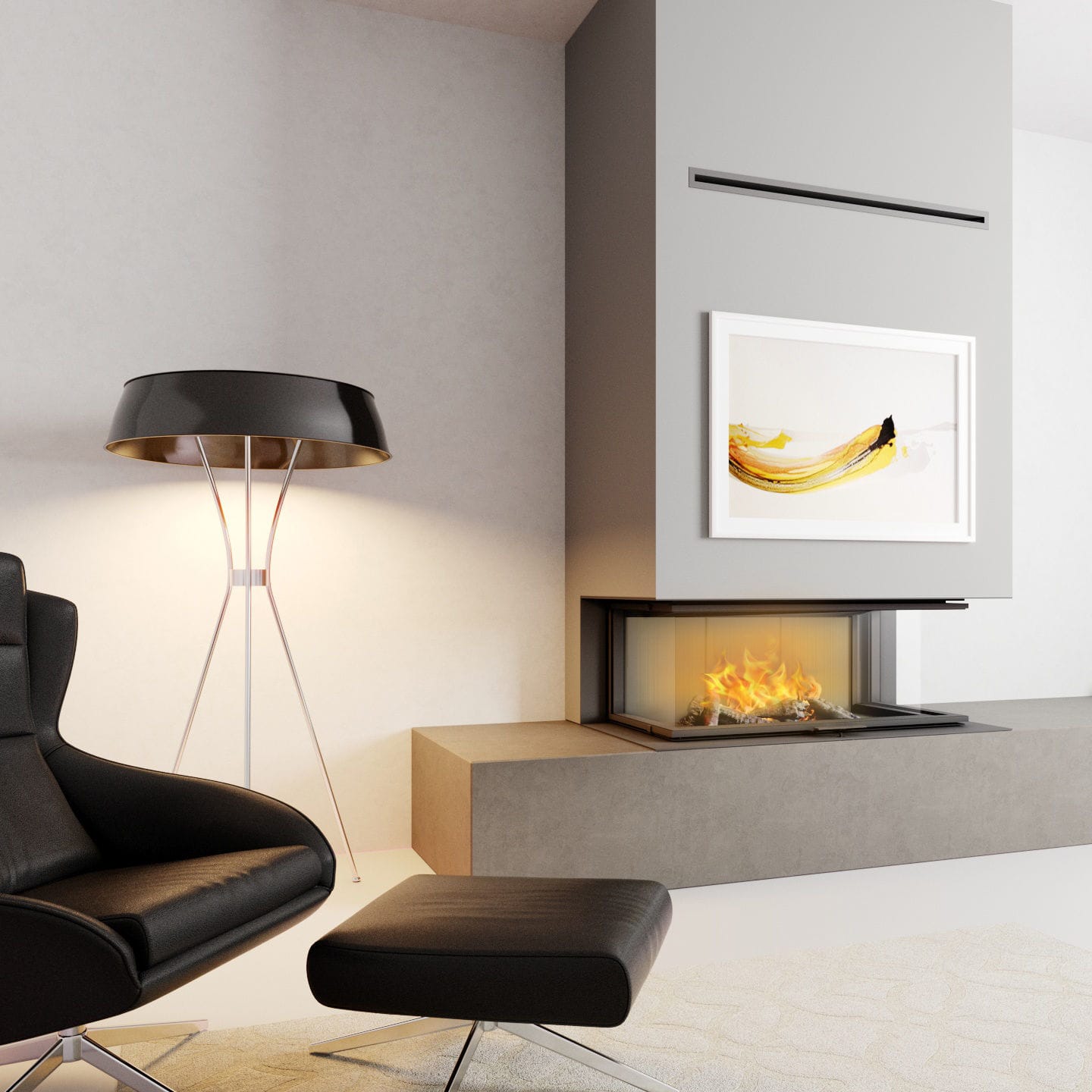 Wood-burning fireplace - Pi Architectural 119x42 - REGALFIRE S.A ...