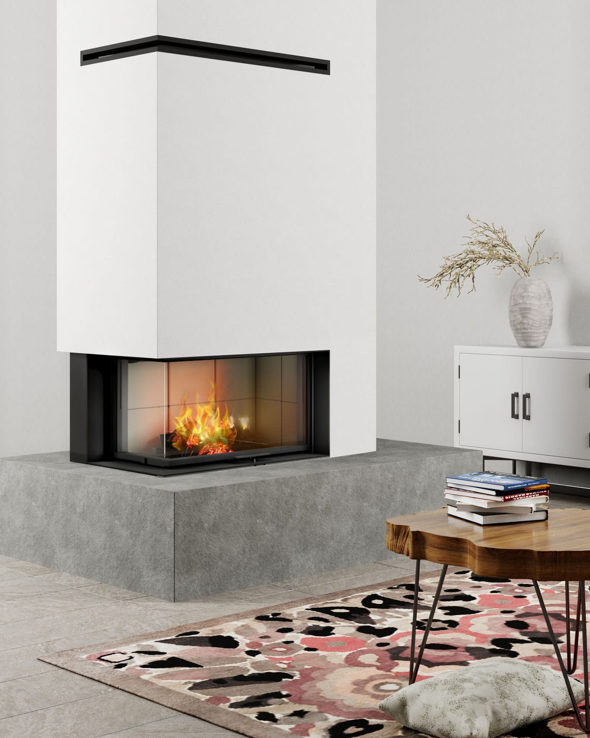 2-sided fireplace - Architectural 80x42 - REGALFIRE S.A - wood-burning ...