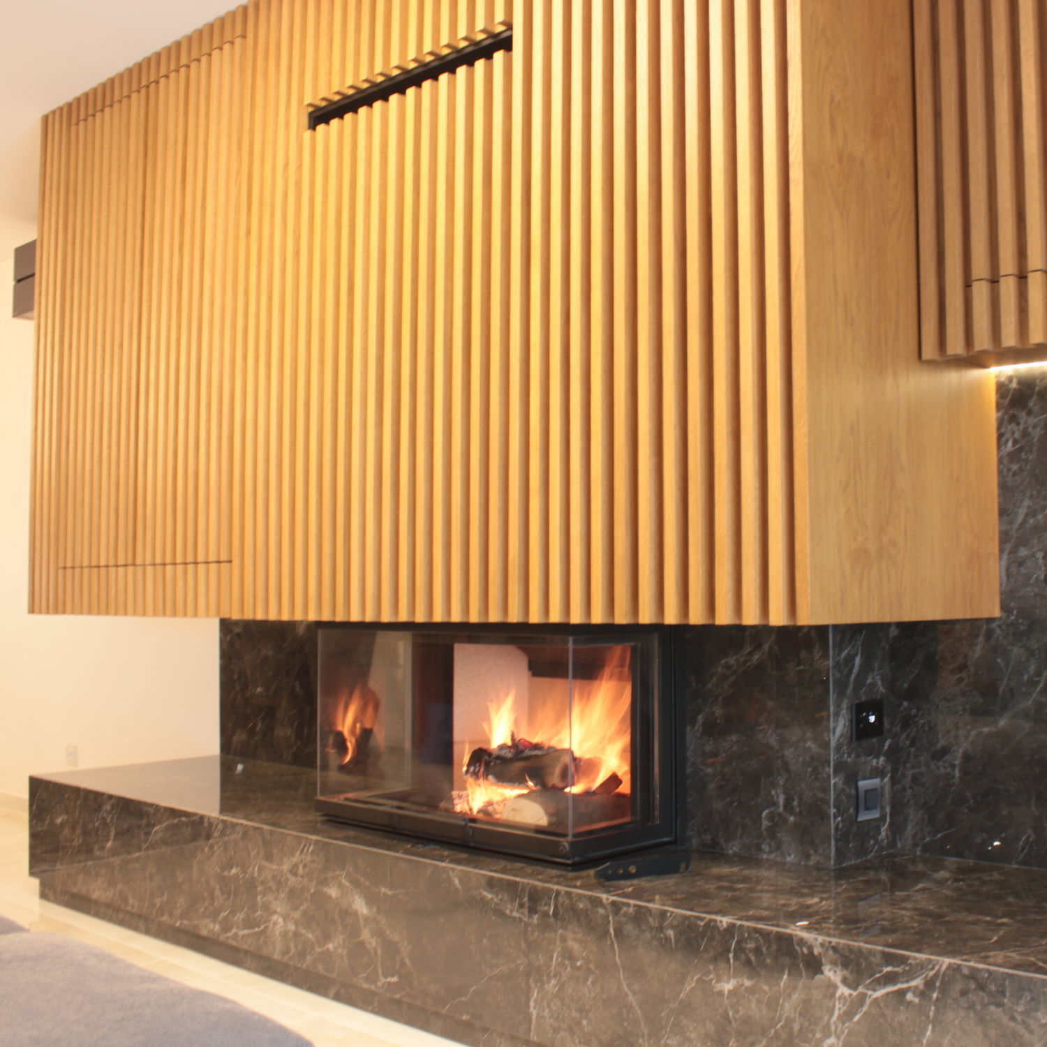 Wood-burning fireplace - Optimal 90 - REGALFIRE S.A - built-in / wall ...