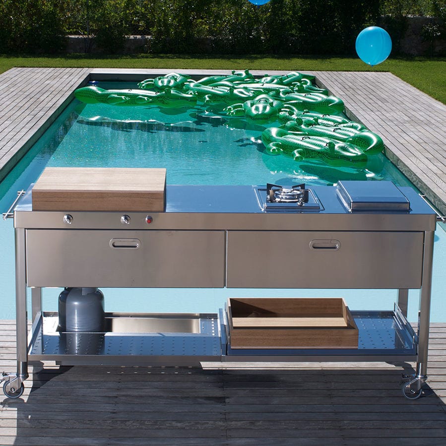Outdoor kitchen - OUT190-C90+C90/2 - ALPES-INOX - contemporary ...