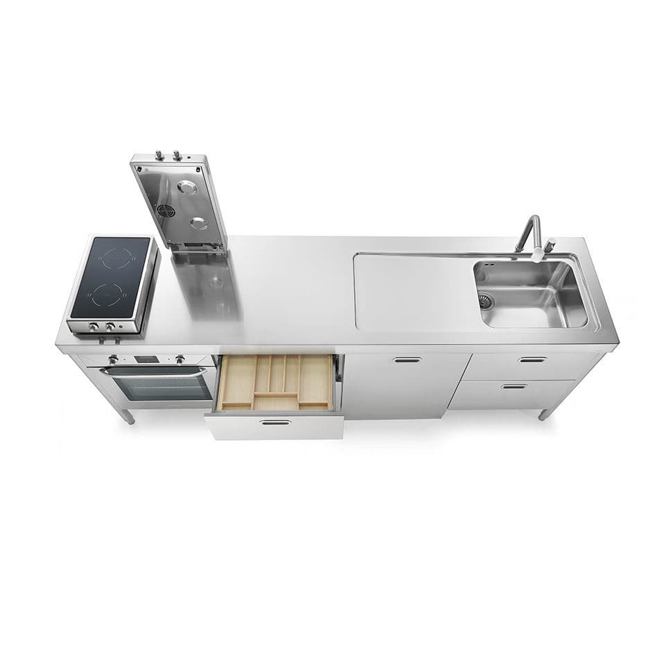 Stainless steel kitchen - LC250-F60+C60+L60+C60/1 - ALPES-INOX ...