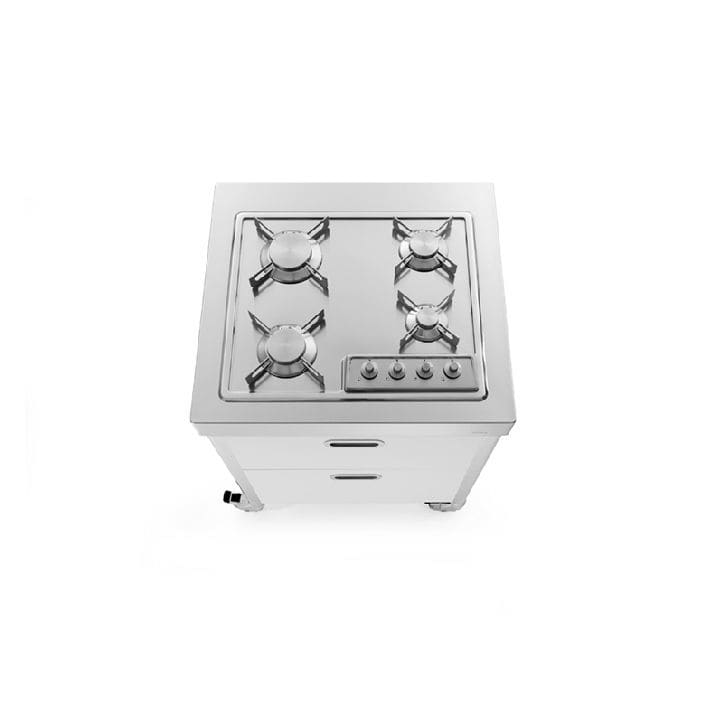 Gas cooktop - C70-C60-ruote/1 - ALPES-INOX - 4 burner / built-in / with ...
