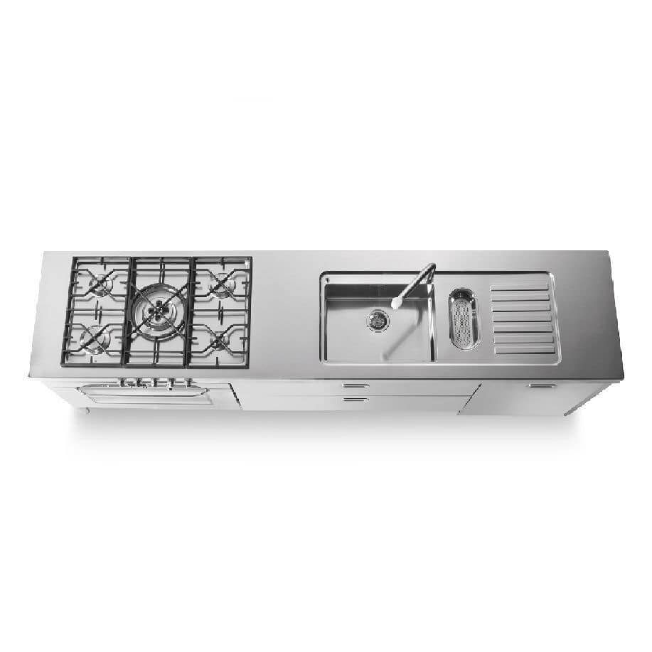 Stainless steel kitchen - LC280-F90+C120+L60/1 - ALPES-INOX ...