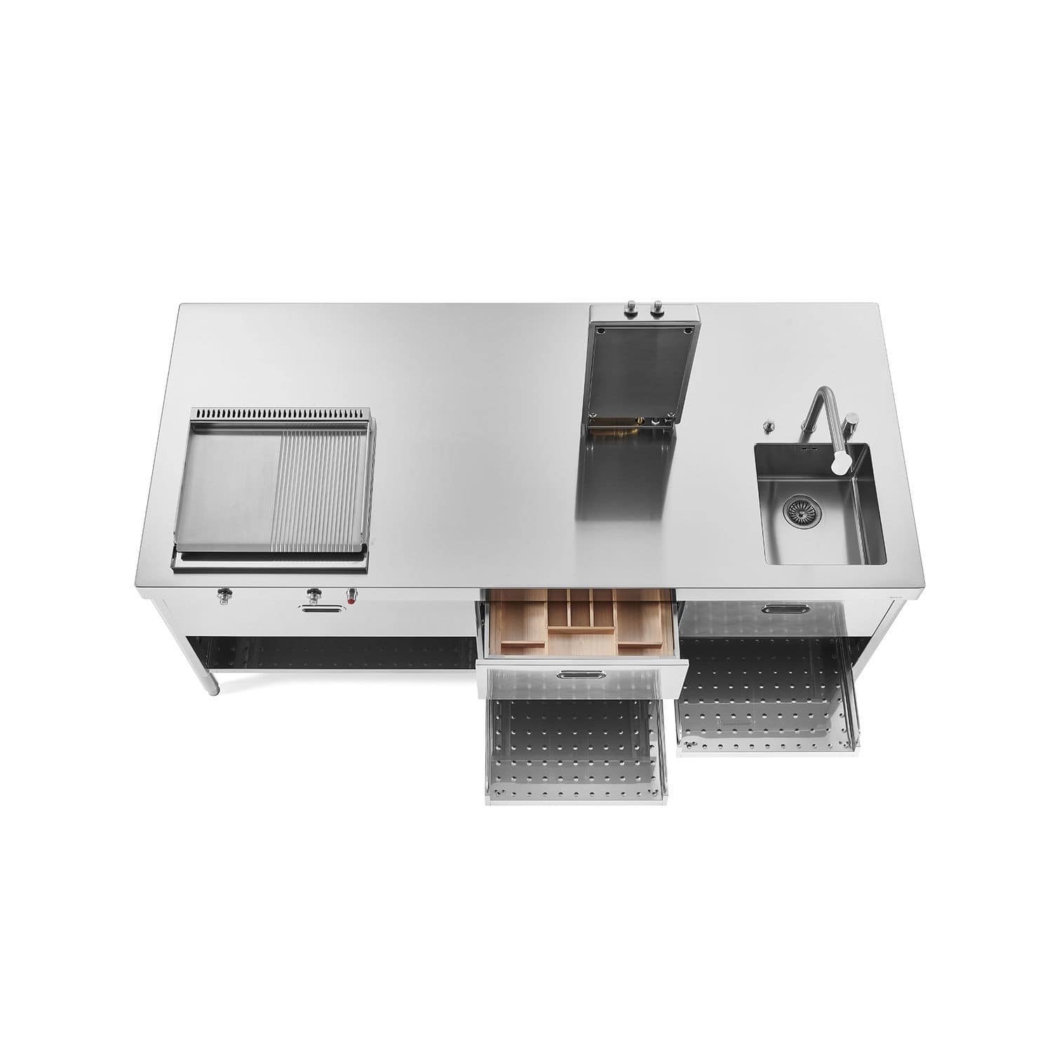 Outdoor kitchen - OUT220/ISOLA-1 - ALPES-INOX - contemporary ...