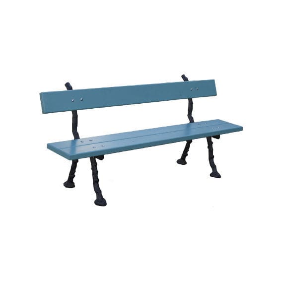 Traditional public bench - PN024 - irollo - cast iron / lacquered wood ...