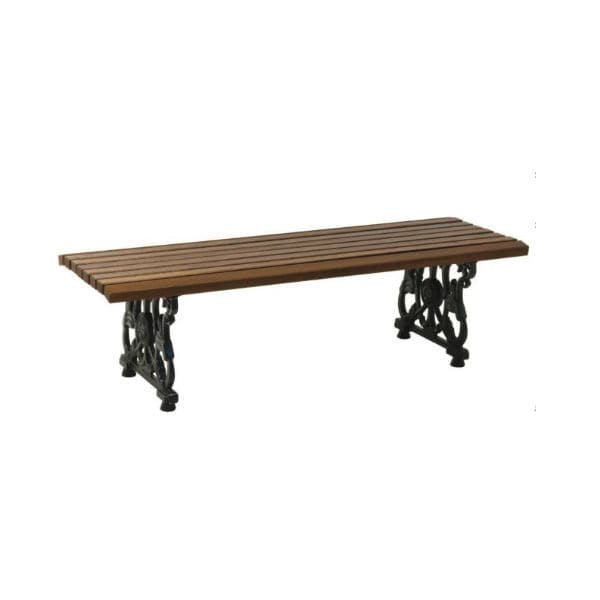 Traditional public bench - PN041 - irollo - cast iron / pine / iroko