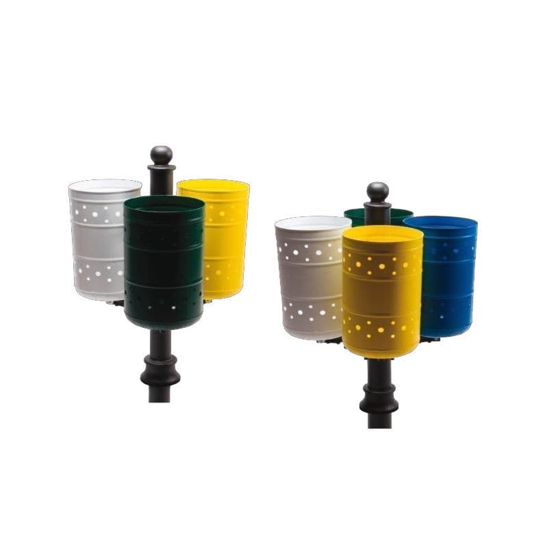 Cast iron waste paper basket - CSD05 - irollo - galvanized iron