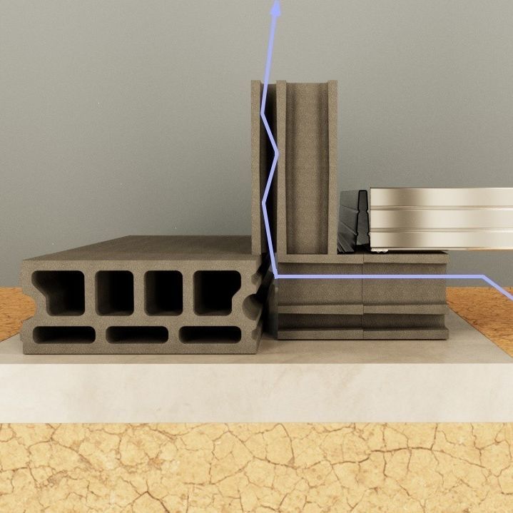 Hollow concrete block - B series - ecohousesystem - for wall / anti ...