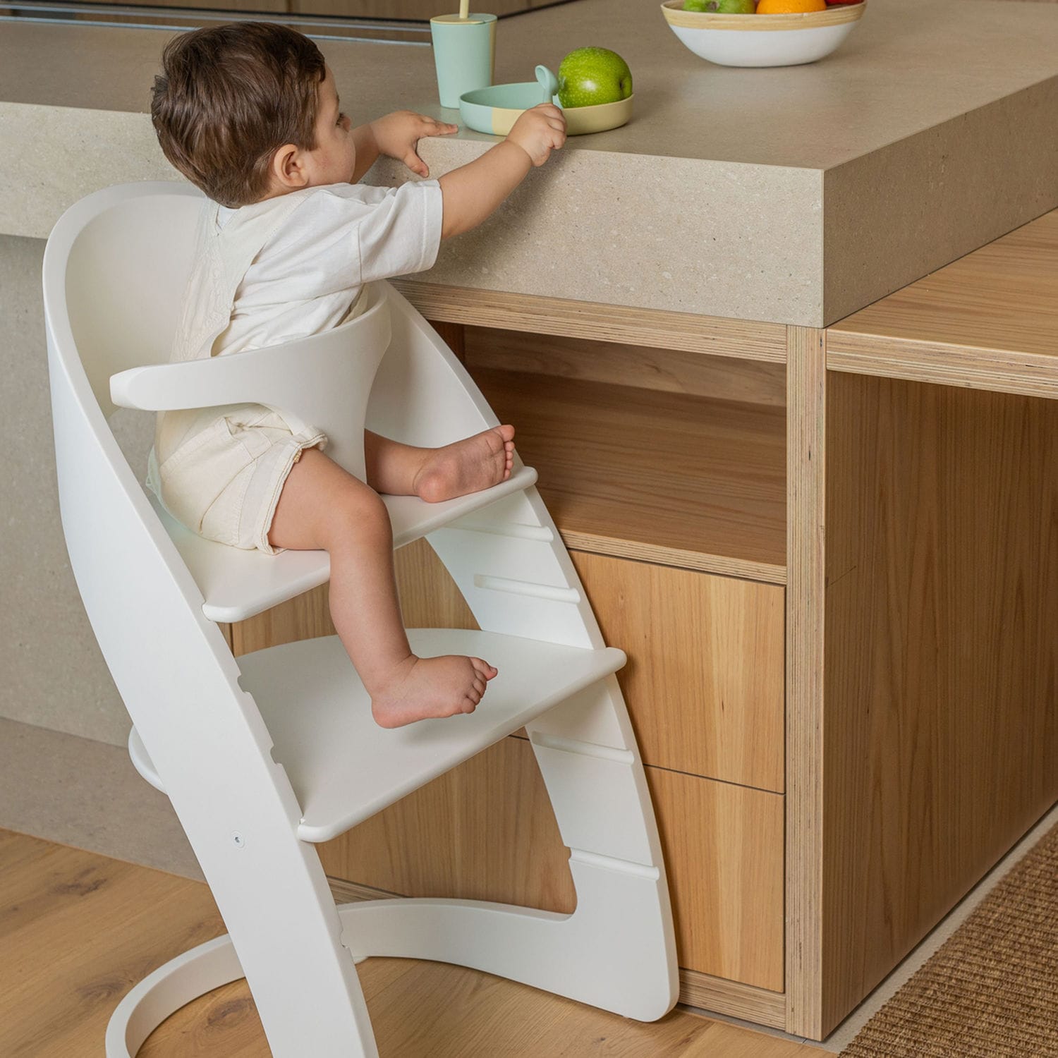 Extendable highchair - Sapling - NU Furniture - beech / lacquered wood ...