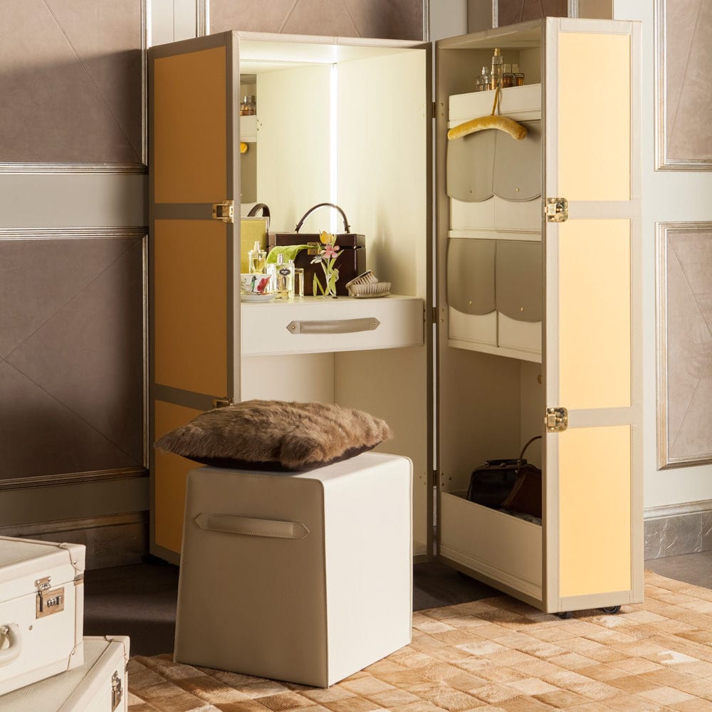 Trunk wardrobe - GIULIETTA - Casa Covre - contemporary / brass / leather