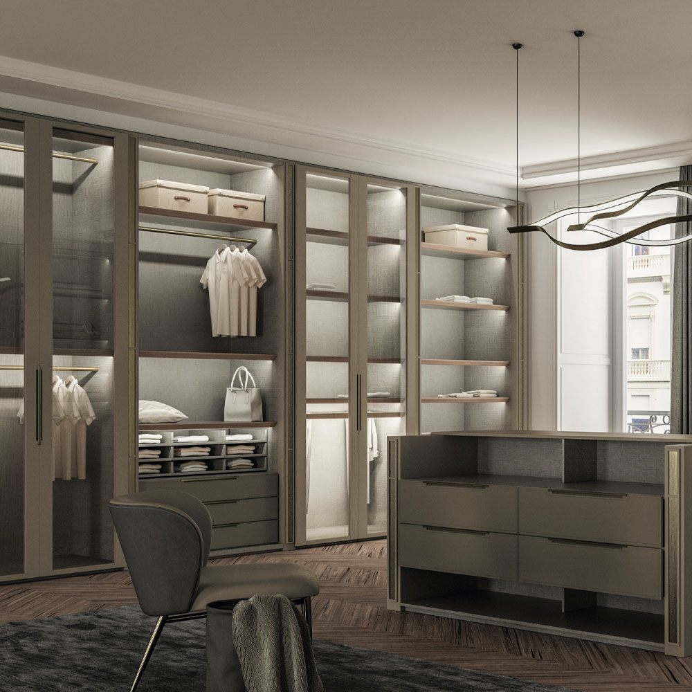 Modular walk-in wardrobe - VIVALDI - Casa Covre - contemporary / solid ...