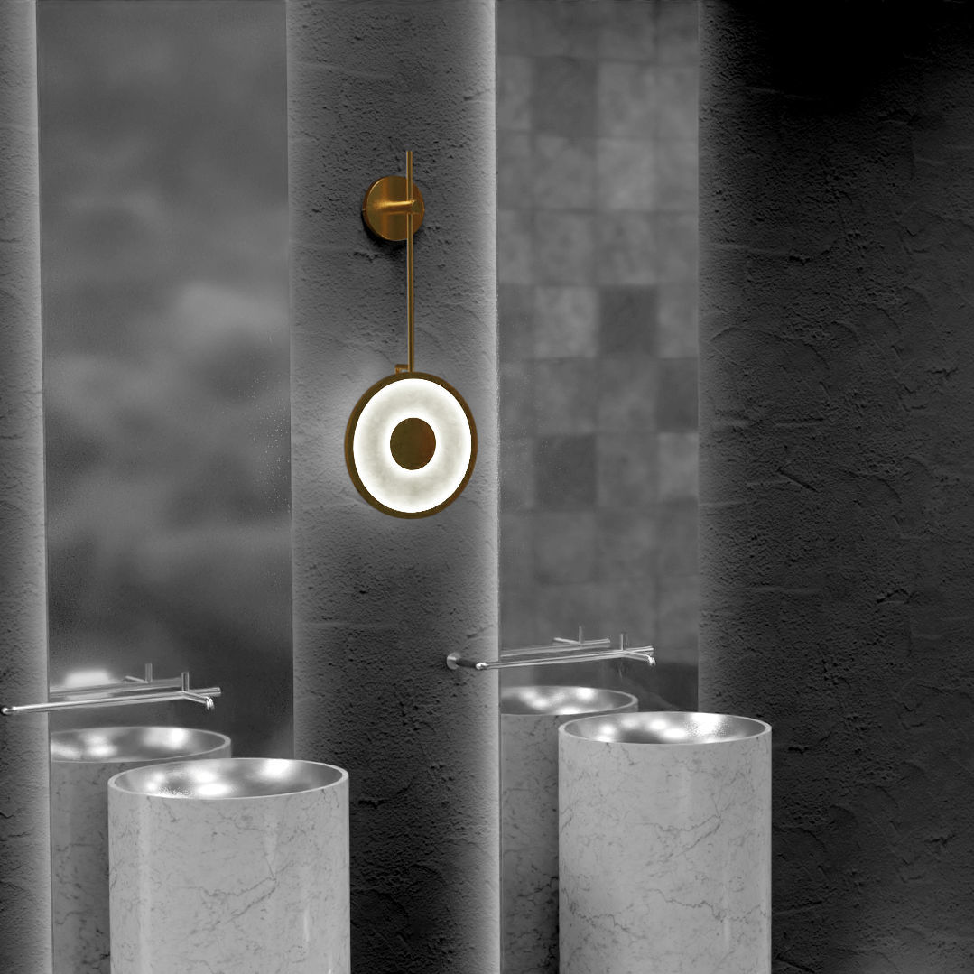 Contemporary wall light - PENDOLO - Ambiate Lighting - indoor / brass ...