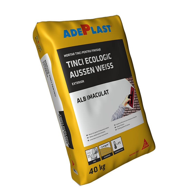 Eco-friendly mortar - TINCI AUSSEN WEISS - AdePlast - finishing / for ...